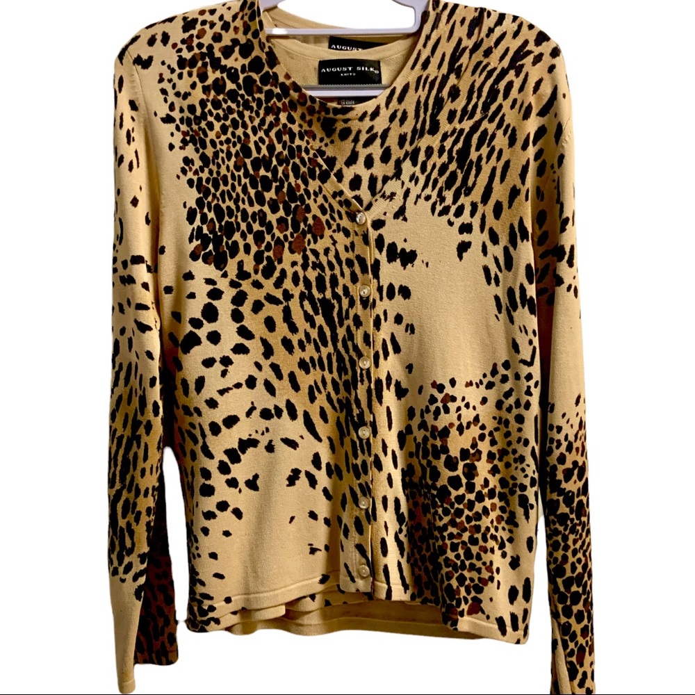 August Silk Knits 2-Piece Leopard Print Tank Top & Sw… - Gem